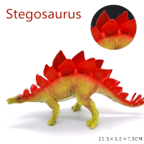 Toys | Ab Imperial Pink Yellow Stegosaurus Vintage Dinosaur Beast Toy ...